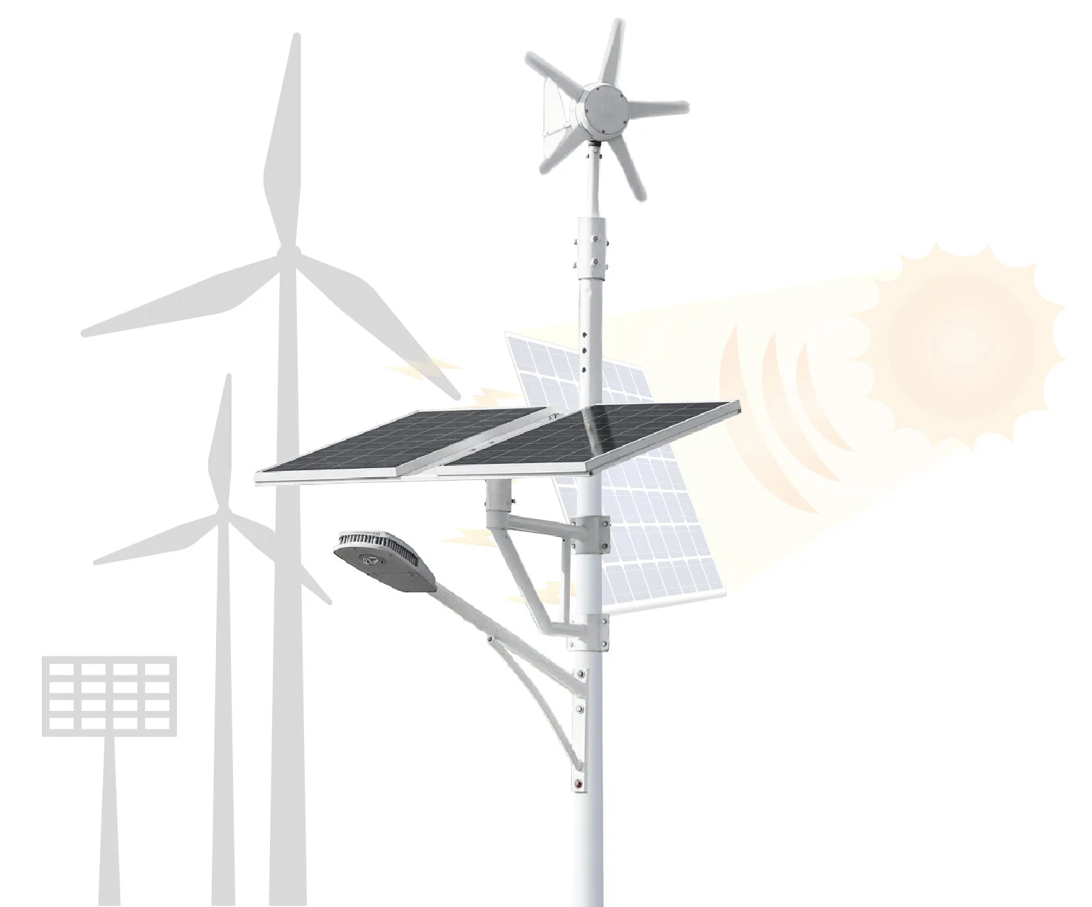 Solar Wind Hybrid Street Light | 30-150W | Inlux Solar